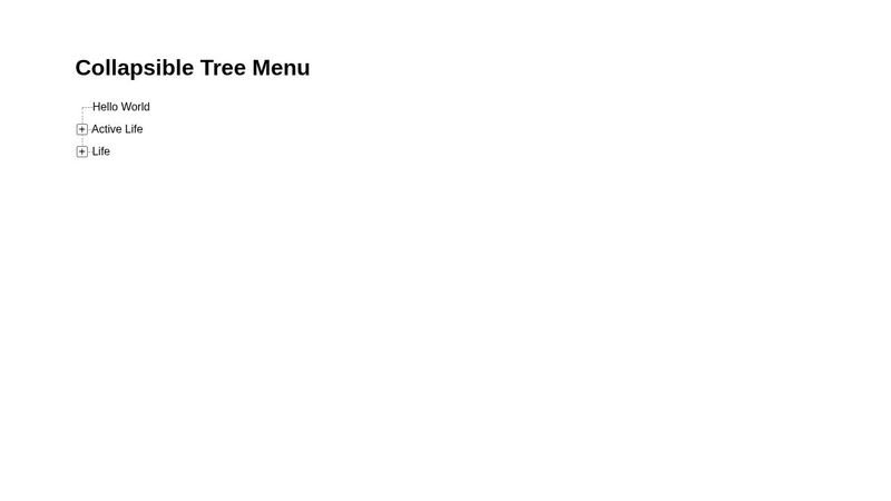 Collapsible Tree Menu