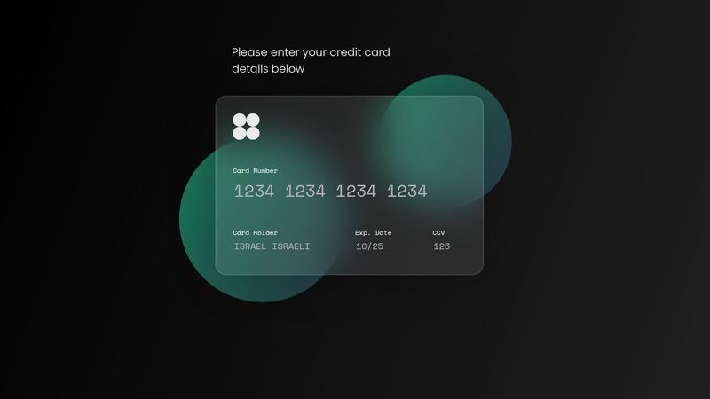 Glassmorphism Credit Card