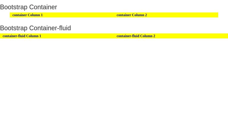 Bootstrap Container vs Container-fluid