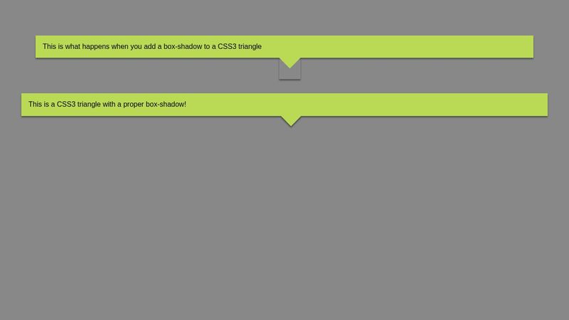 CSS3 Triangle w/ box-shadow