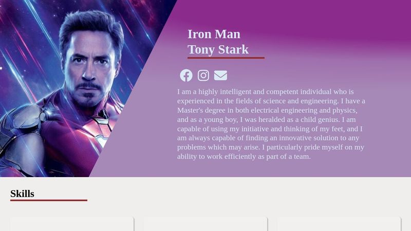 AC-Iron Man -Resume