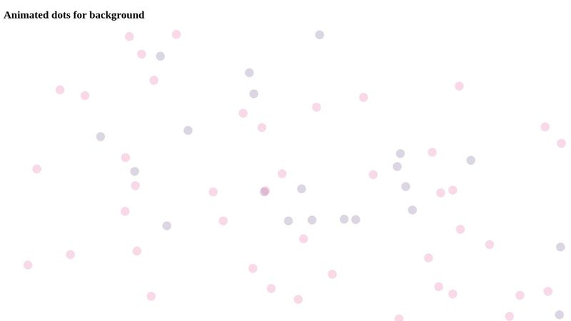 Animated dots for background