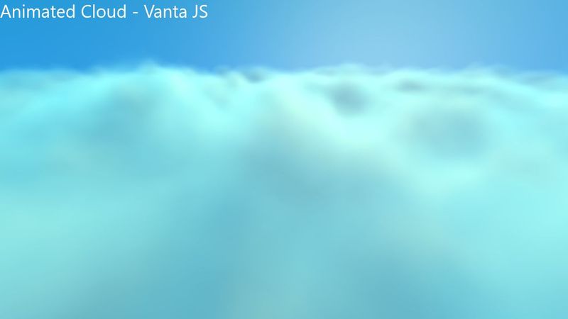 Cloud animation - Vanta JS