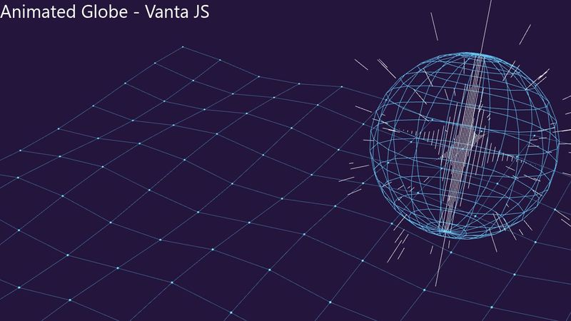 Globe animation - Vanta JS
