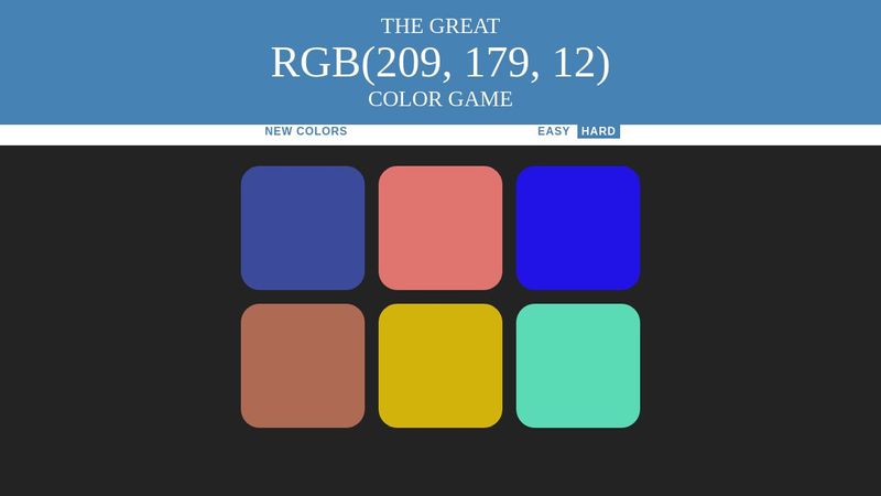 CodePen - color game