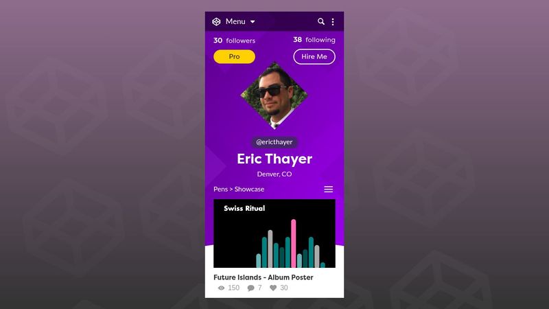 CodePen profile card