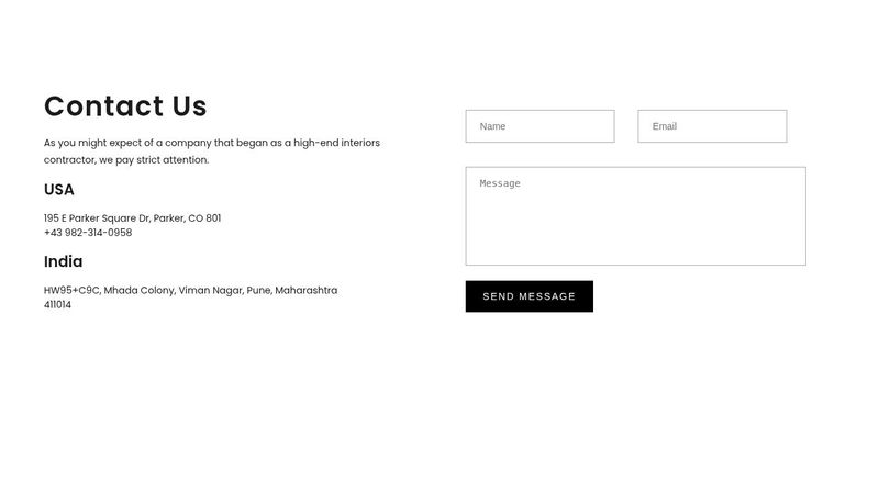 Responsive Contact Us Page Design