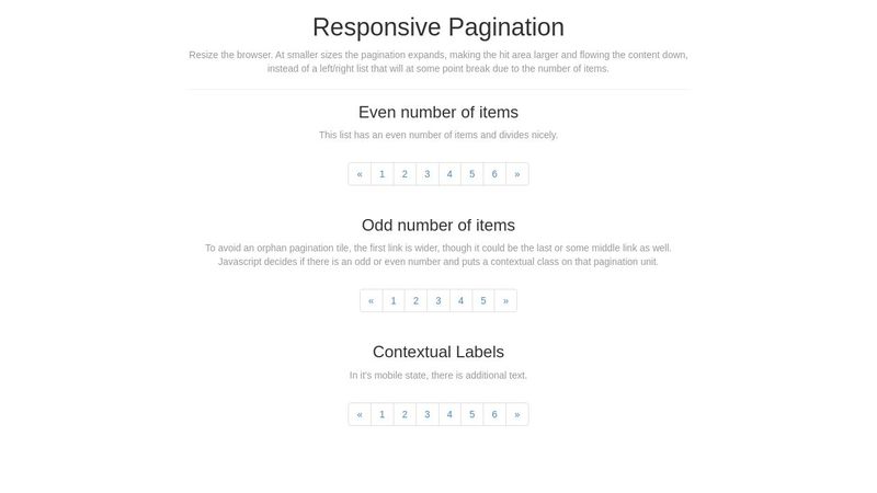 Responsive Pagination