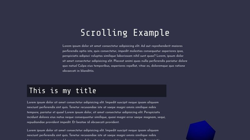 Scrolling Example- Using Custom Directives in Vue