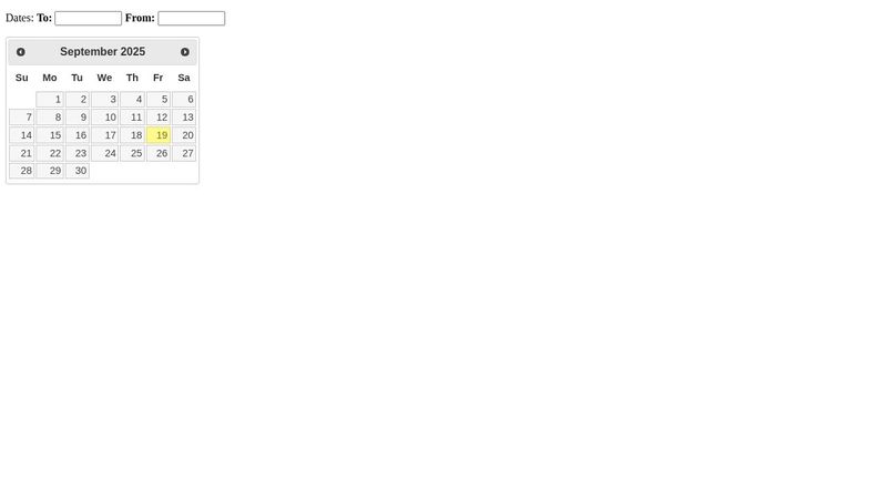 Jquery UI Datepicker Select A Range Jquery UI Datepicker Select A Range
