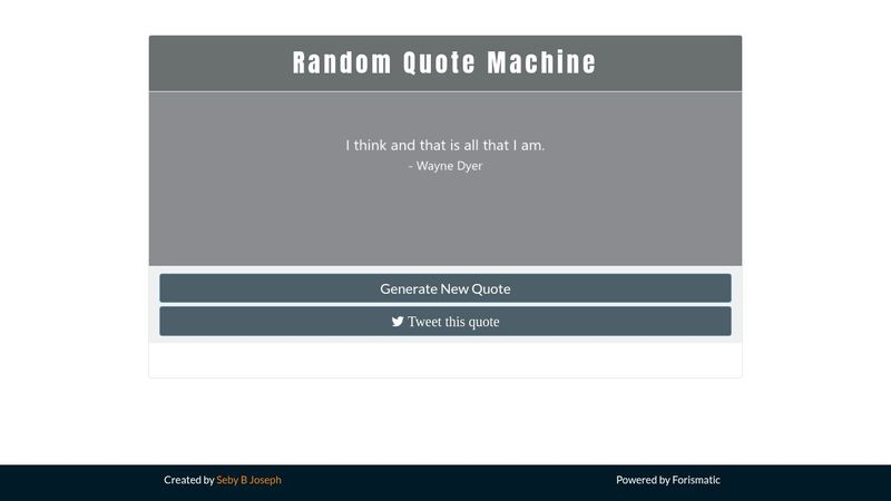 Random Quote Generator