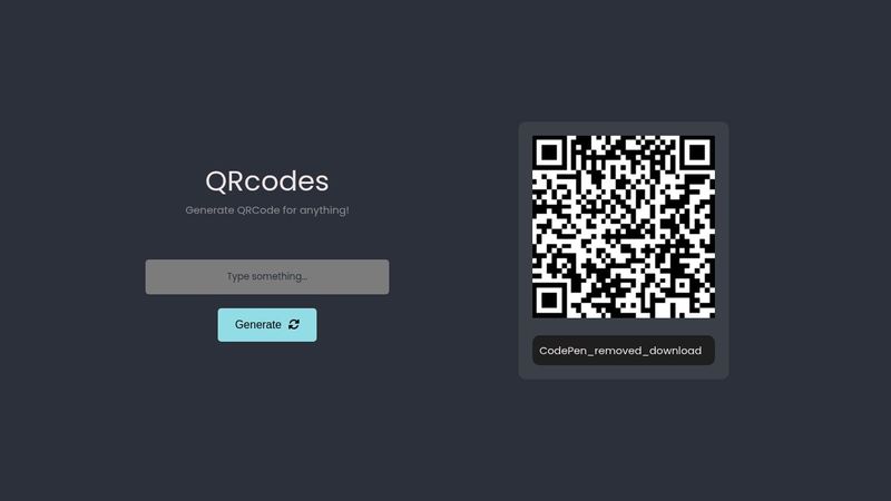 QR Code Generator using Vanilla JavaScript