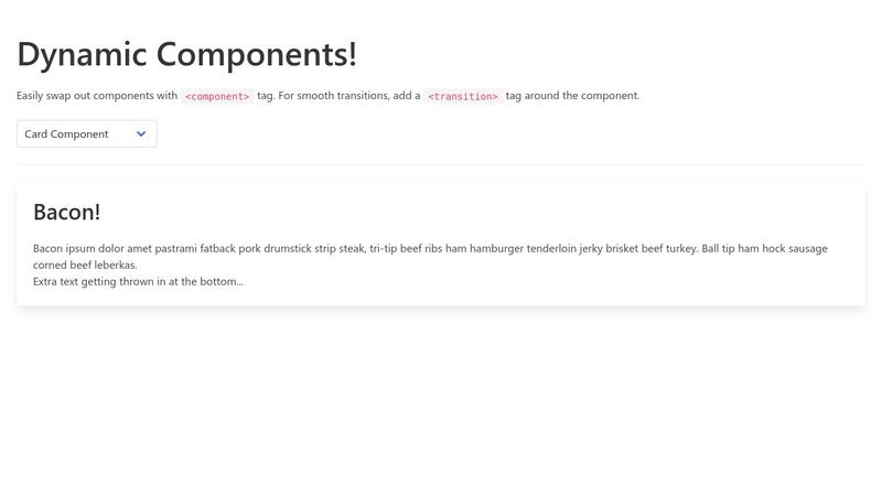 Vue Js Dynamic Components