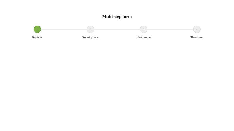 Multi step form step css