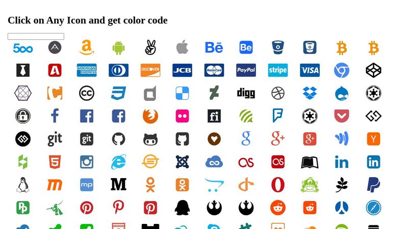 Font Awesome Icons with Brand Colors JavaScript