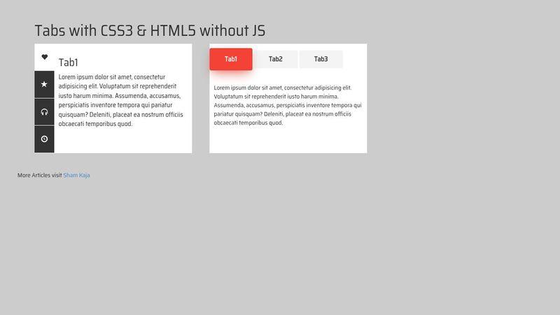 Tabs with CSS3 & HTML5 without JS