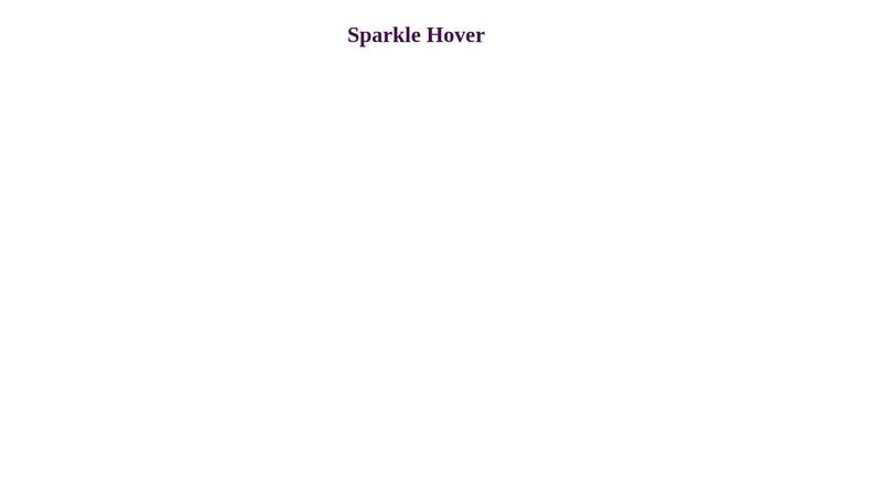 CSS "Sparkle" Hover Animation