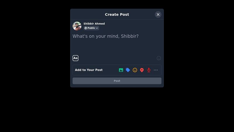 Facebook Create Post Clone