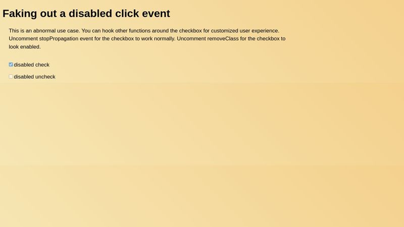 Click Disabled CheckBox Click Disabled CheckBox