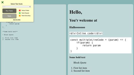 Front End Development Libraries Projects Build A Markdown Previewer Javascript The