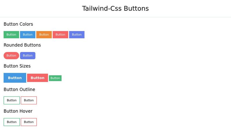 Tailwind Css Buttons