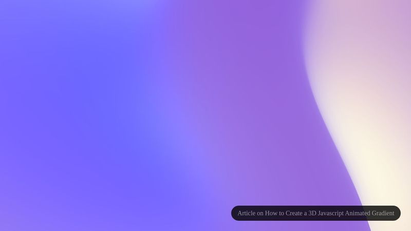 Javascript WebGL Animated Folding Gradient Effect