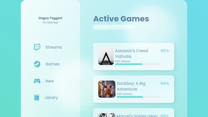 CodePen - Glass Dashboard