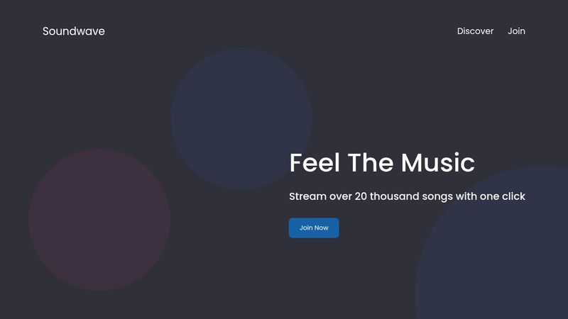 CodePen - Music Streaming Service - Landing Page