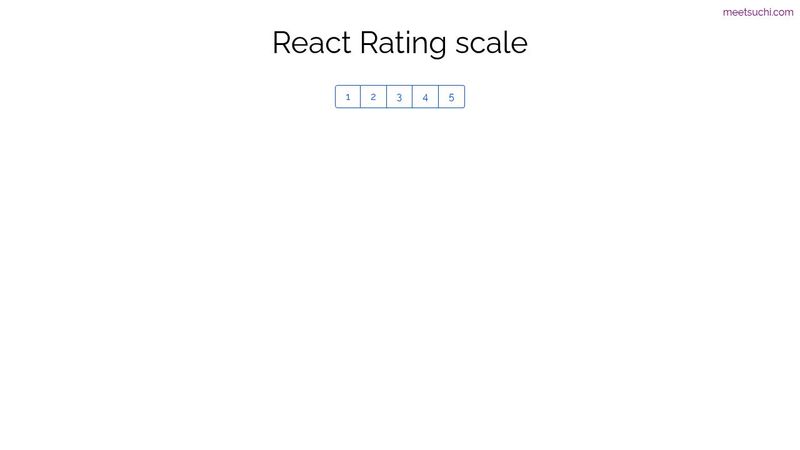 React Rating Scale