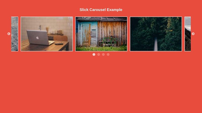 Slick Carousel Example Slick Carousel Example