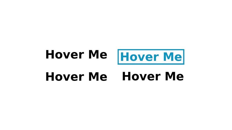 Hover effects overview
