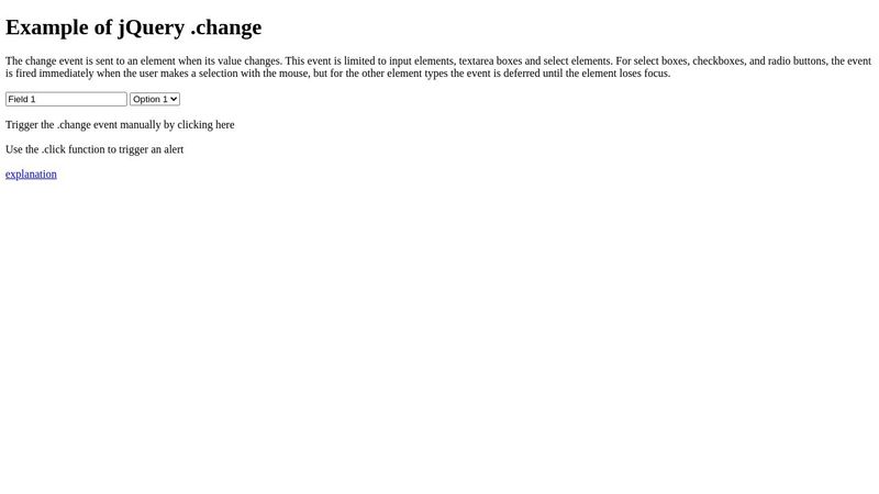 Forms change Event JQuery forms-change-event-jquery