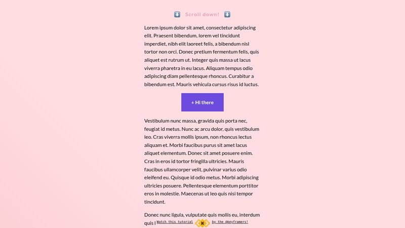 Scroll Triggered FLIP! | Floating Action Button Transition | @keyframers 3.15