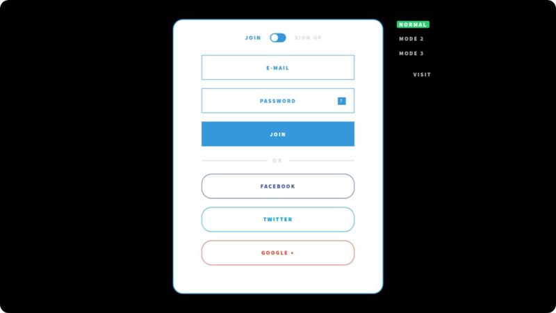 CodePen - Login and Sign up Form