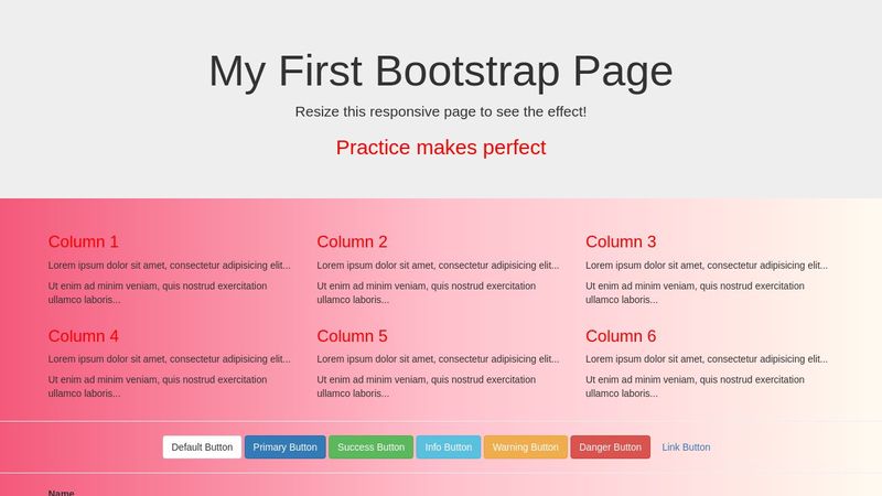 Bootstrap Outline Example