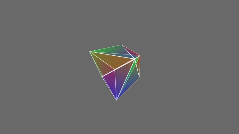 Pure CSS 3D animated triakis tetrahedron