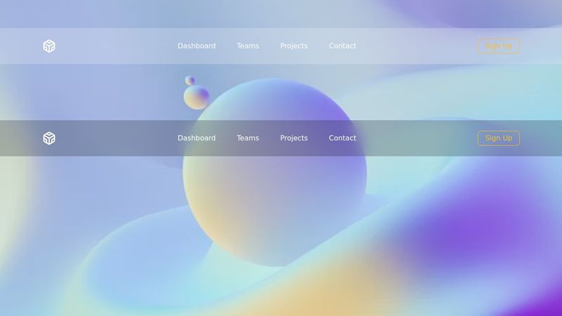 Glassmorphism Nav Bar Tailwind Css