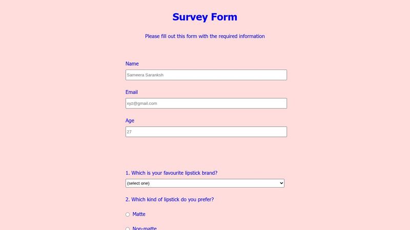 Survey Form