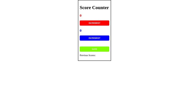 Score Counter App