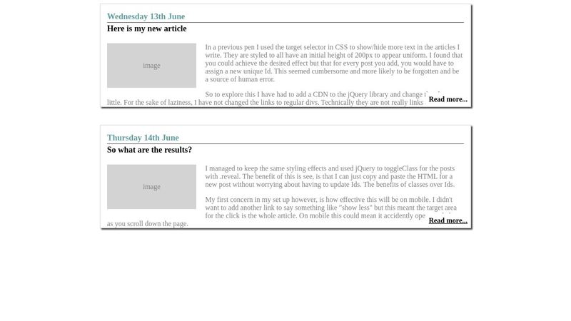 CodePen Reveal More Text With JQuery codepen-reveal-more-text-with-jquery