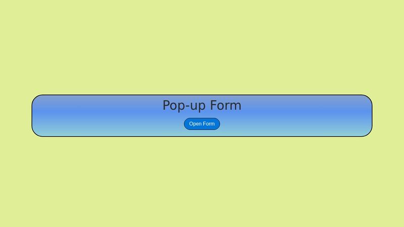 Pop-Up Form Example