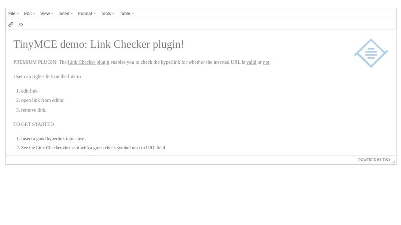 Tinymce Link Checker Premium Plugin 