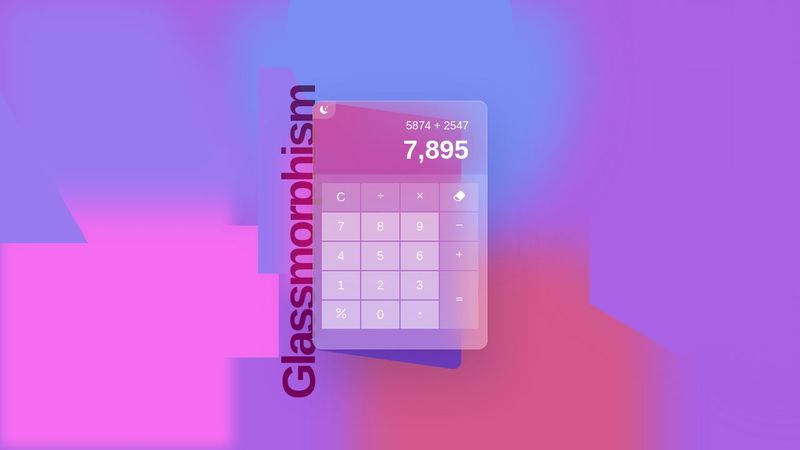 Glassmorphism Calculator UI