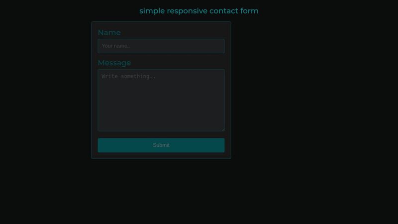 Simple contact form