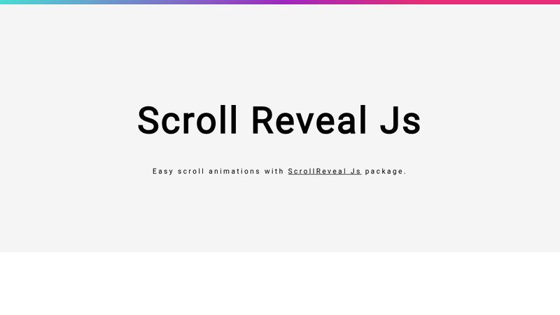 Scroll reveal example