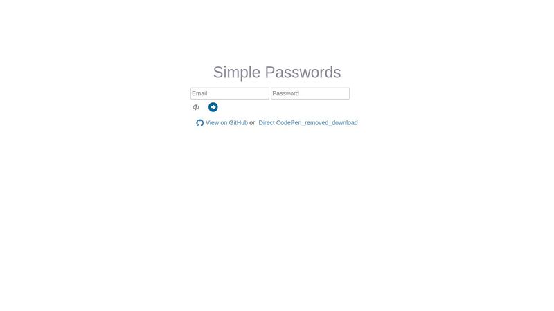 Simple Passwords