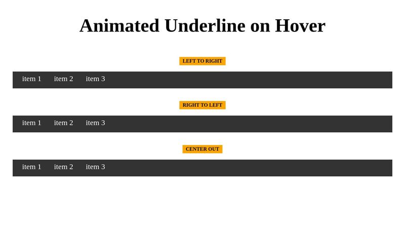Animated Underline on Hover