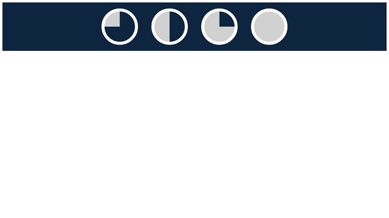 Circles fill in css (quarter, half, three-quarter & full)