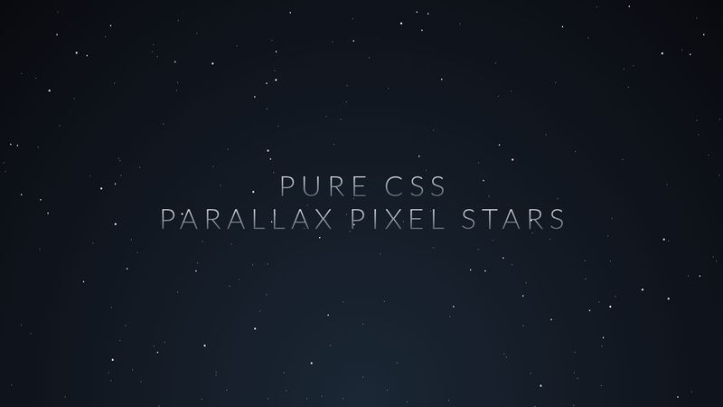 Background Parallax Pixel Stars CSS