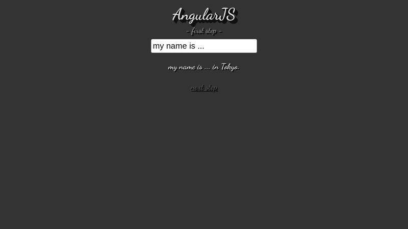 AngularJS - first step